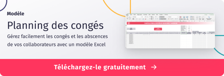 Planning congés Excel 2022 [+Modèle gratuit à télécharger] - Factorial
