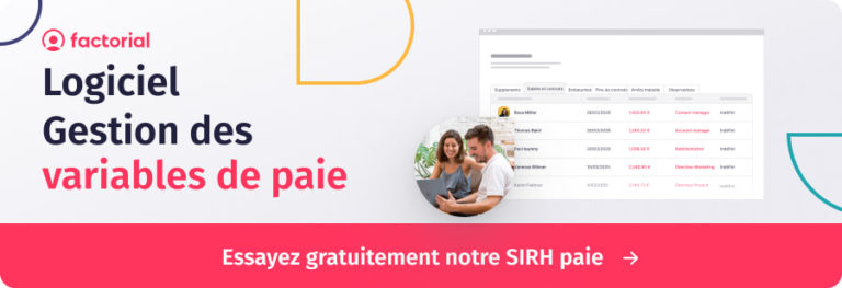 Éléments variables de paie sur la fiche de paie | Factorial
