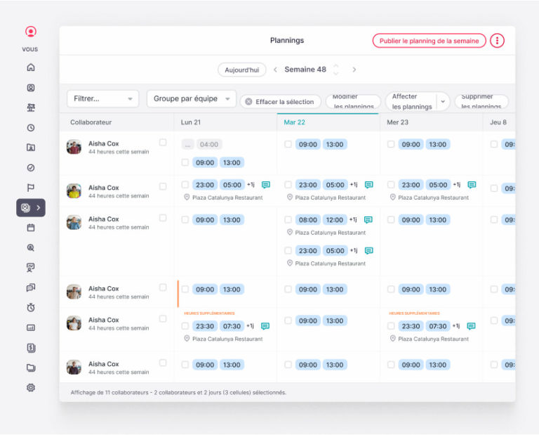 Faire un planning du personnel (presque) parfait | Factorial